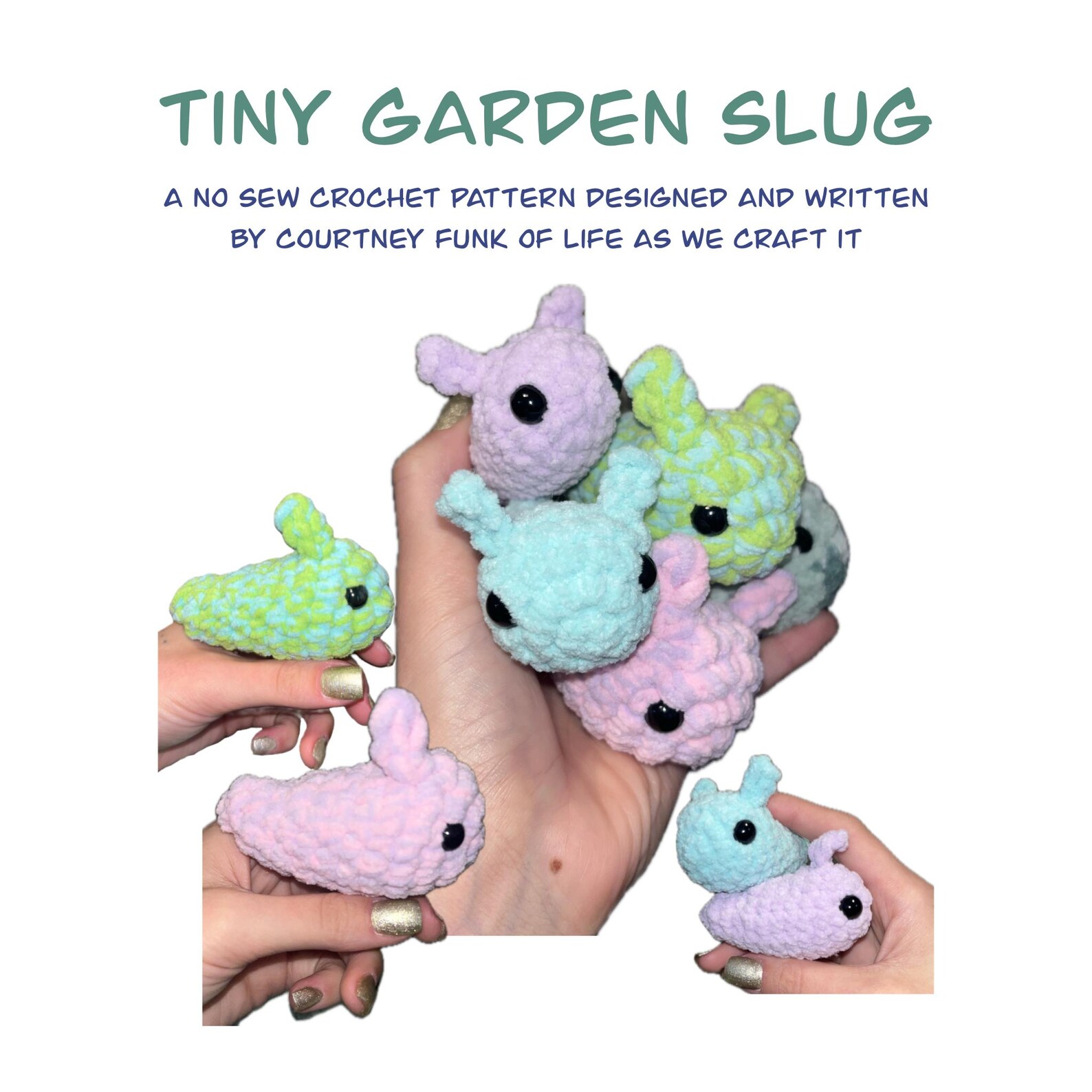 Tiny Garden Slug No-sew Market Make Crochet Pattern - Etsy