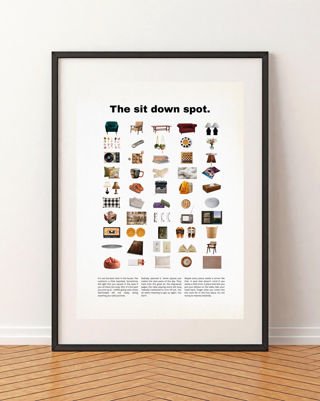 The Sit Down Spot — A4 Digital Art Print for Quiet Interiors - Etsy