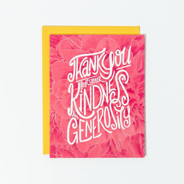 Thank You for Your Kindness Cards - Etsy