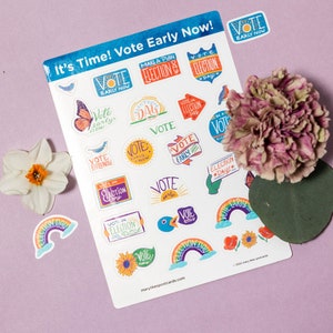 It's Time! Vote Early Now! 23 Adorable Stickers for Your Postcards to ...