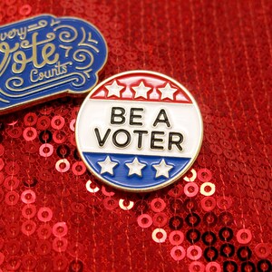 Be a Voter Enamel Pin - Etsy