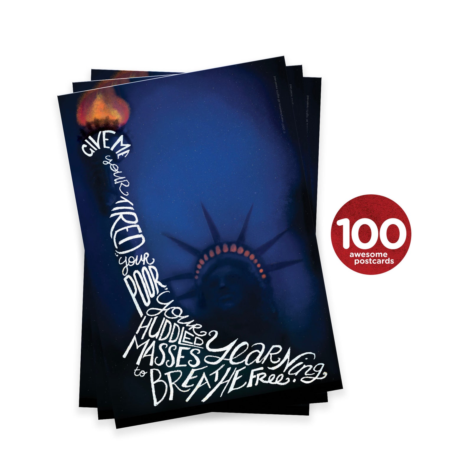 Lady Liberty Postcards Set of 100. Perfect for Writing to - Etsy