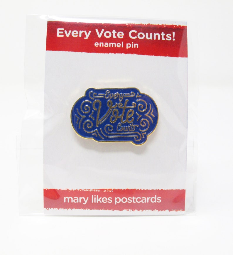 Every Vote Counts enamel pin | Etsy