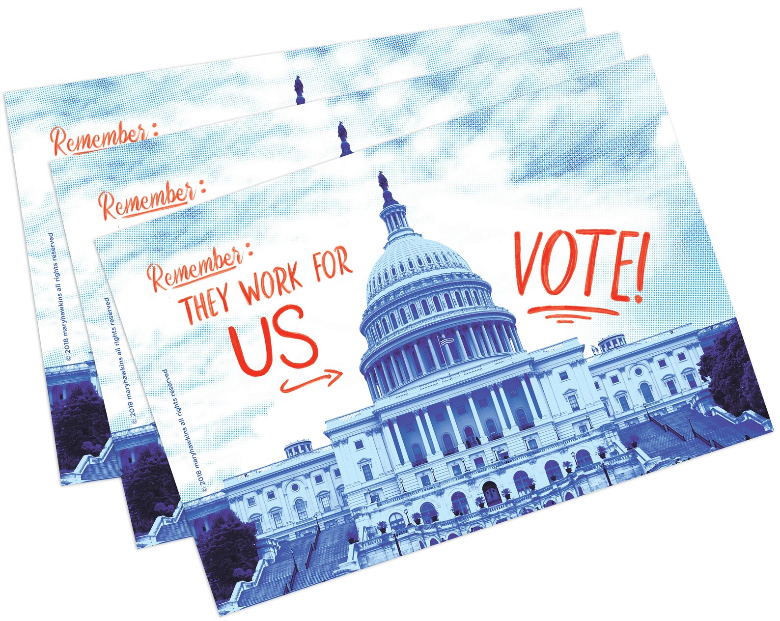 They Work for Us Political Postcards: Set of 100 Vote - Etsy