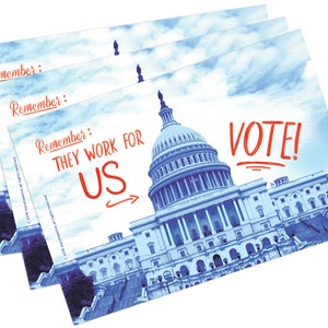 They Work for Us Political Postcards: Set of 100 Vote Postcards ...