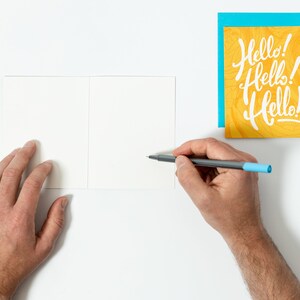 Hello Hello Hello A Cheerful Sunny Floral Greeting Card - Etsy