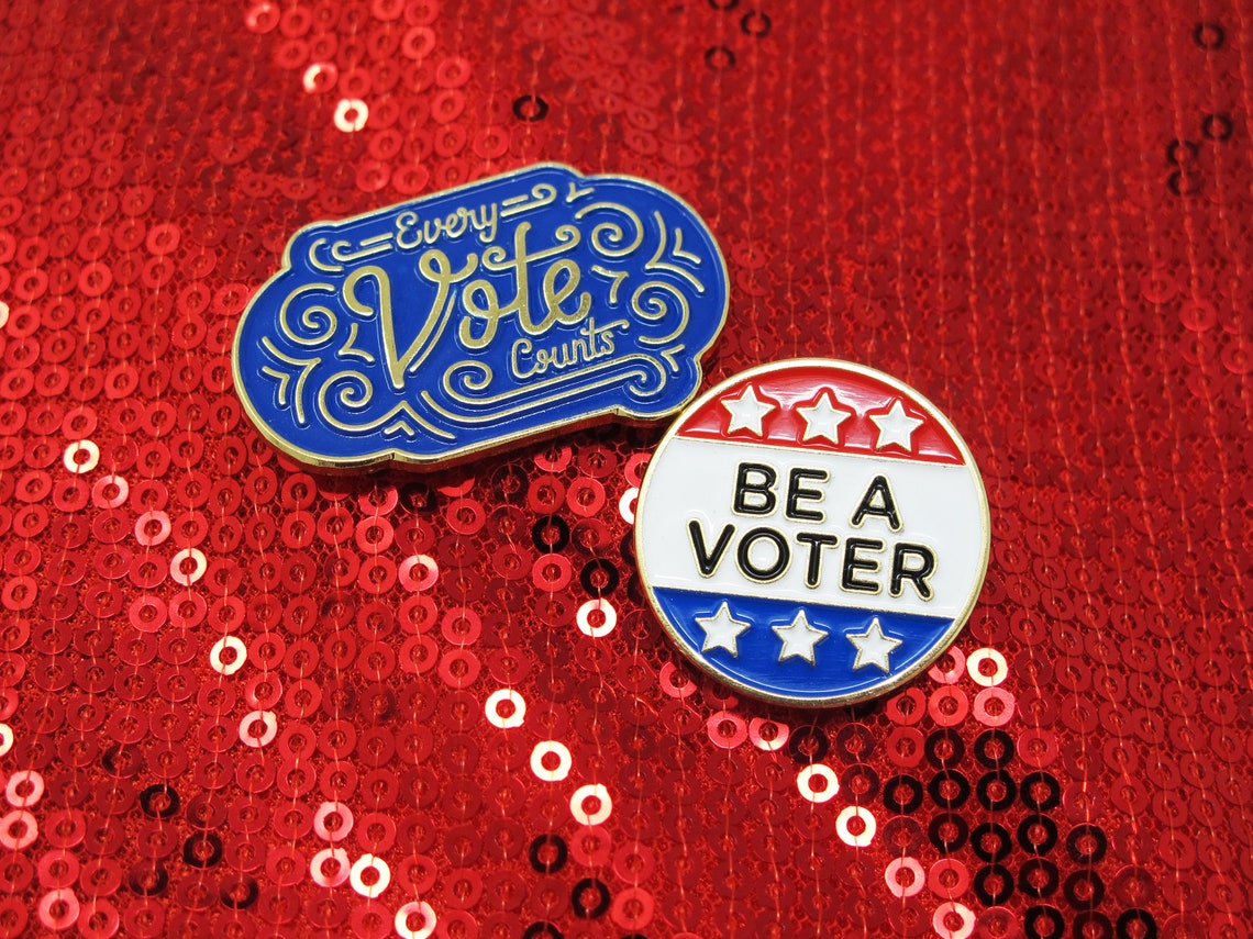 Every Vote Counts enamel pin | Etsy