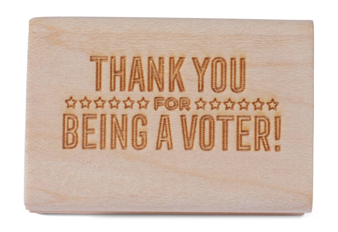 Thank You for Being a Voter A Rubber Stamp for Your Postcards and ...