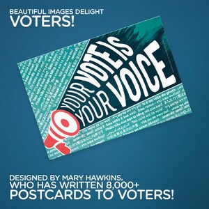 Your Vote is Your Voice Political Postcards: Set of 100 Vote Postcards ...