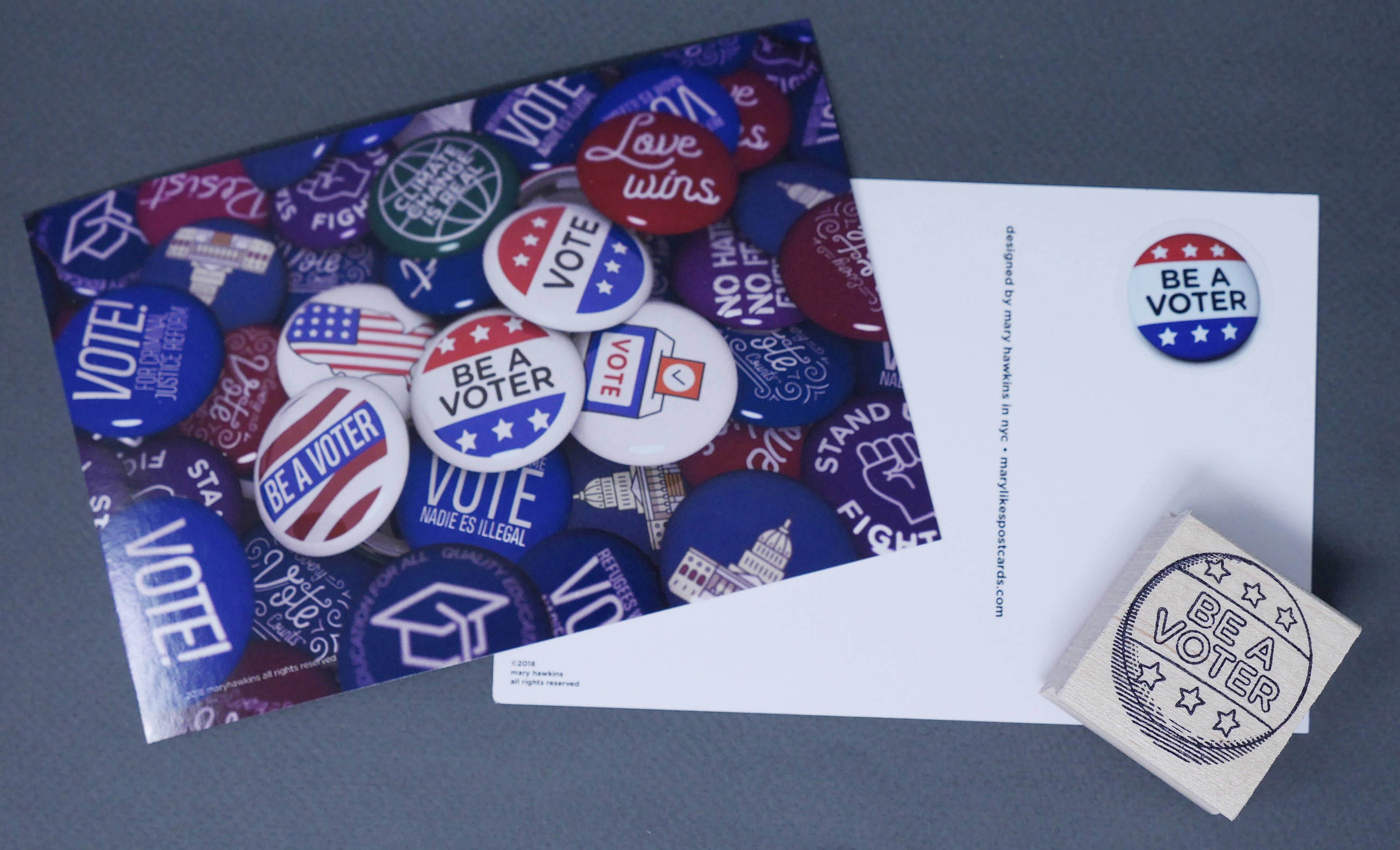 Be A Voter A Rubber Stamp for Your Postcards and - Etsy