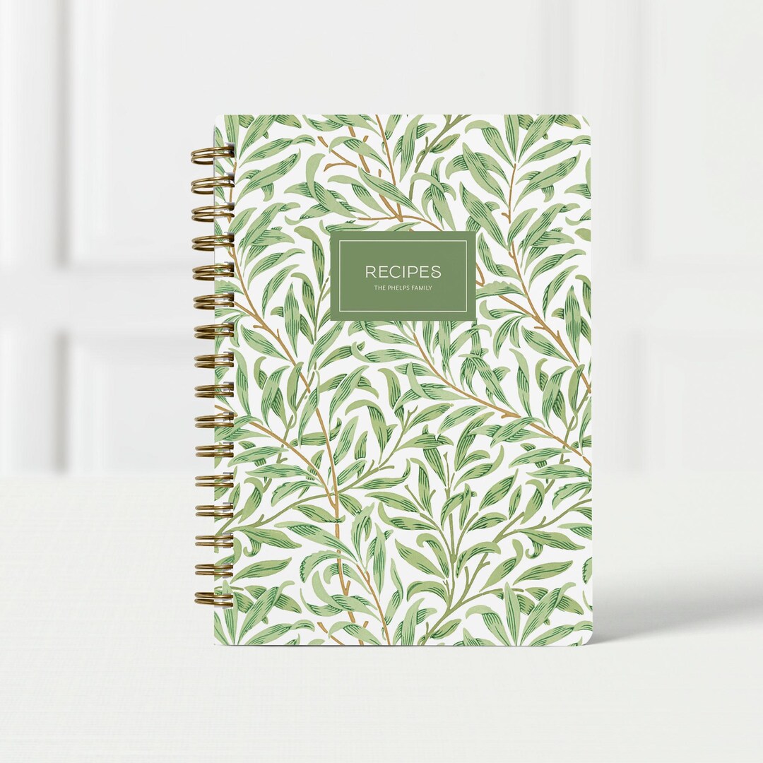 Recipe Book, Personalized Cooking Journal With 130 Entries, Custom ...