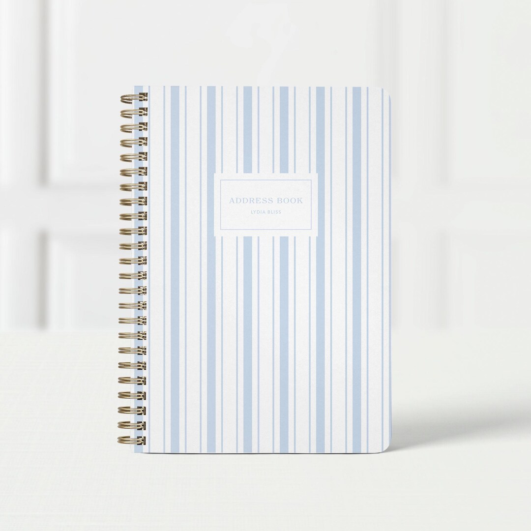 Address Book With Personalized Name, Soft OR Hard Cover Spiral Notebook ...
