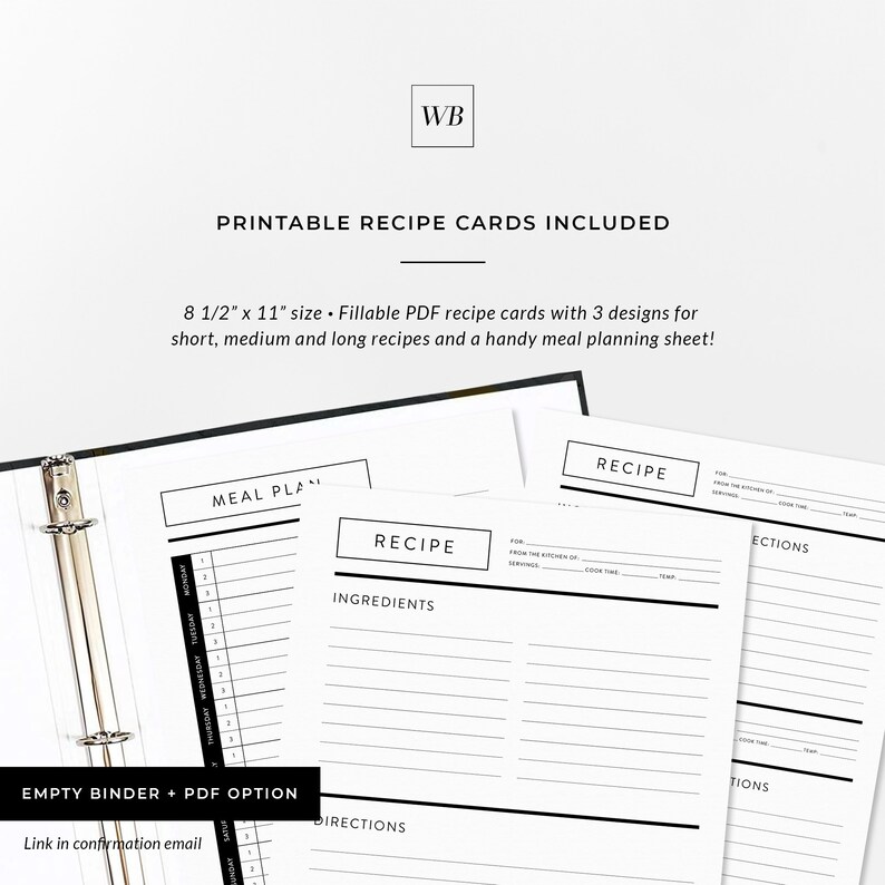 recipe-binder-printable-recipe-card-custom-3-ring-binder-etsy-schweiz