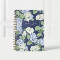Personalized Address Book With Gingham Cover and Gold Spiral Binding ...