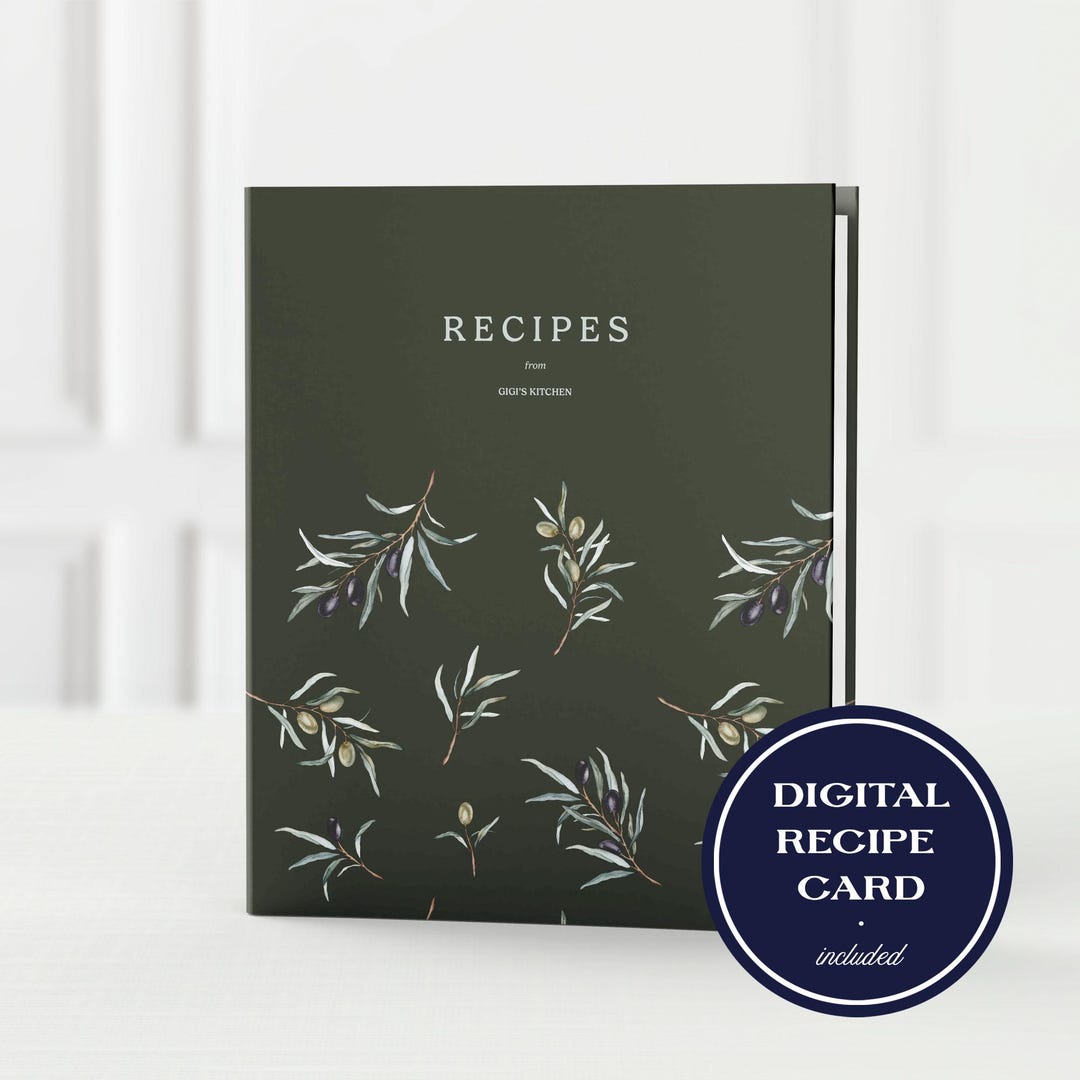 Custom Recipe Binder, Personalized 3-ring Binder W/ Digital Recipe ...