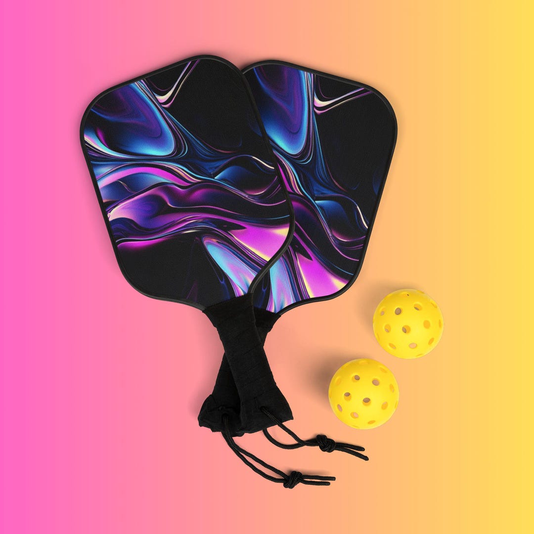 Vibrant Pickleball Paddle Set - Colorful Gear for Enthusiasts, Sports ...