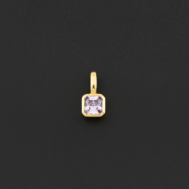 18K Gold Filled Square Gemstone Charms in Assorted Colors for Custom ...