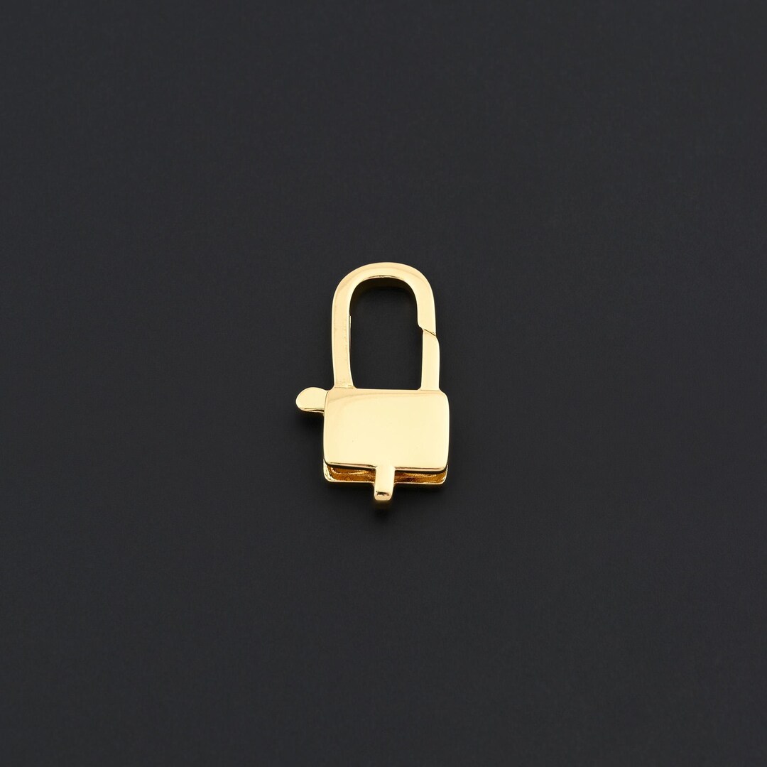 Modern 18K Gold Filled Lock Style Clasp With Push Button Design for ...
