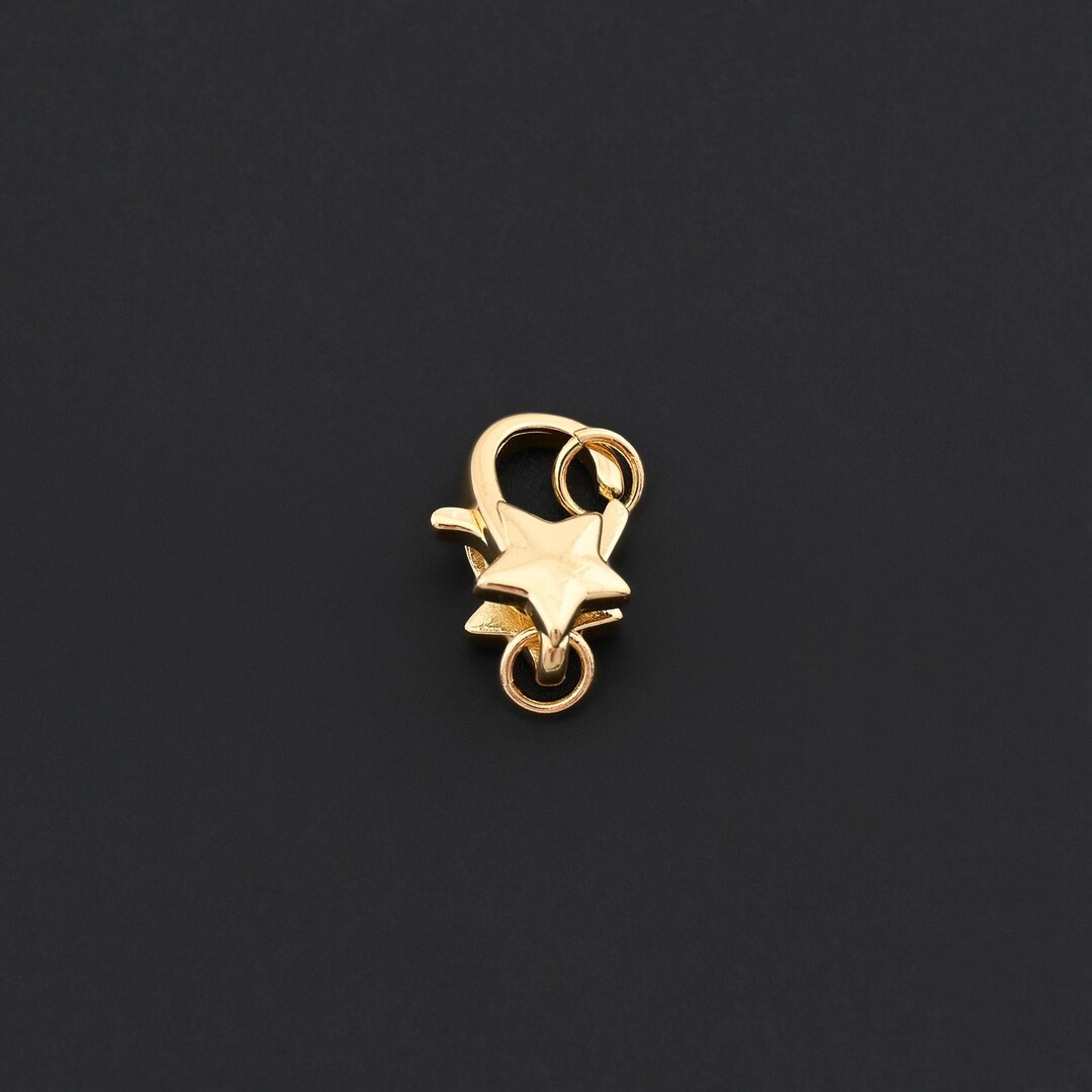 Celestial Star Locking Clasp in 18K Gold Filled for Charm Holders and ...
