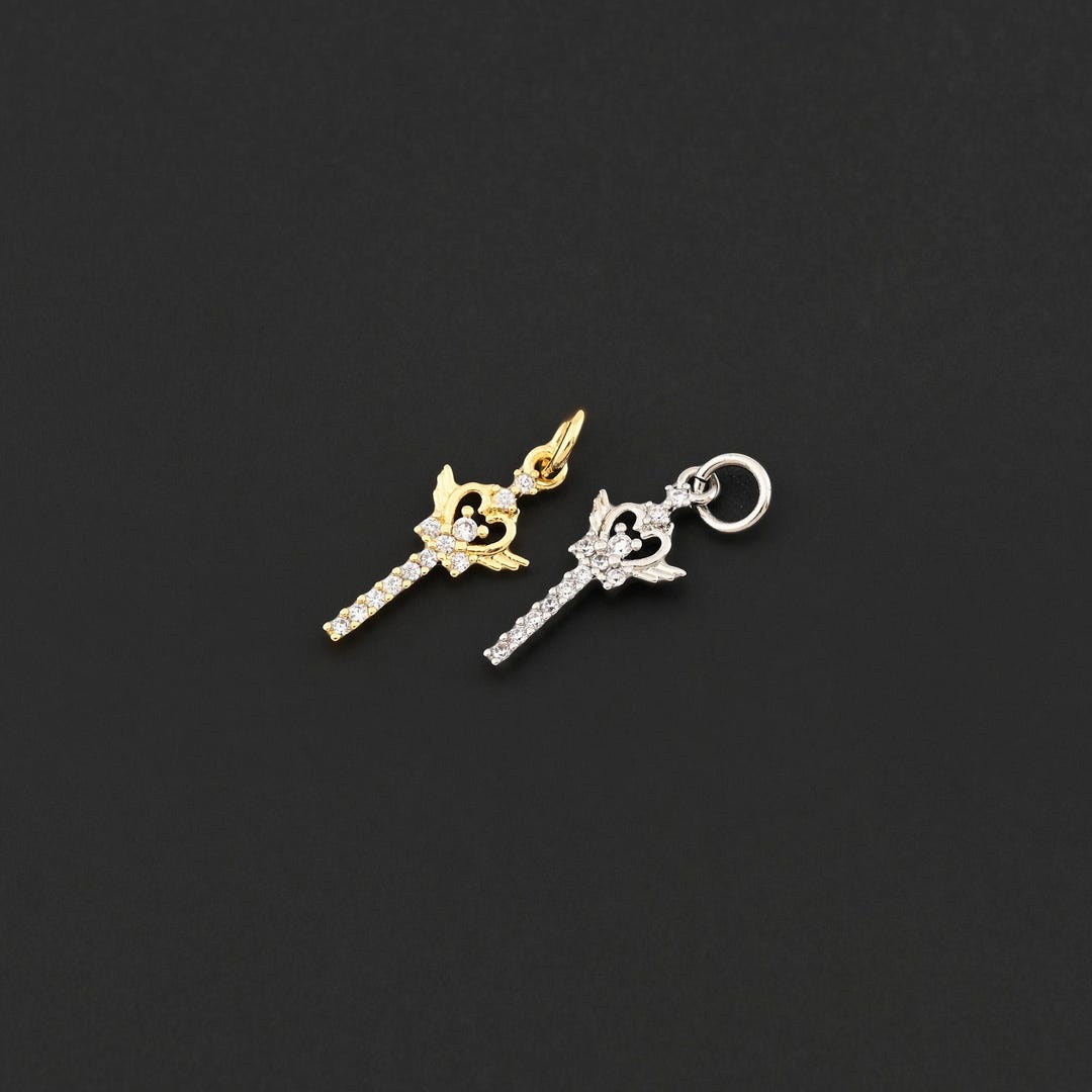Enchanted 18K Gold Filled Star Wand Charm With CZ Sparkle for Unique ...