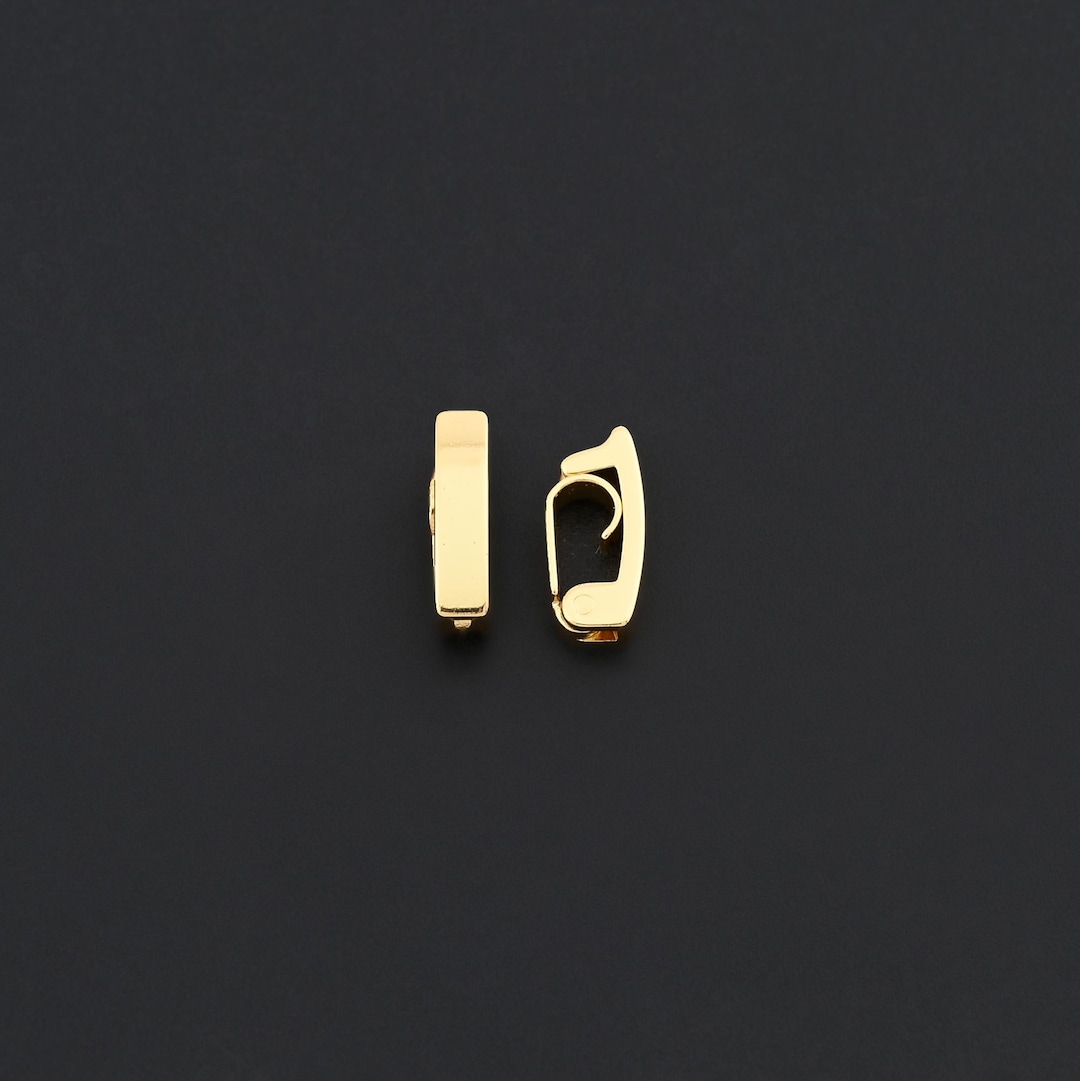 18K Gold Filled Elongated Bail Clasp With Smooth Finish, Sleek Hook for ...
