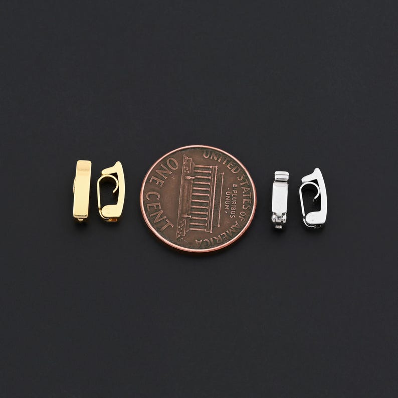 18K Gold Filled Elongated Bail Clasp With Smooth Finish, Sleek Hook for ...