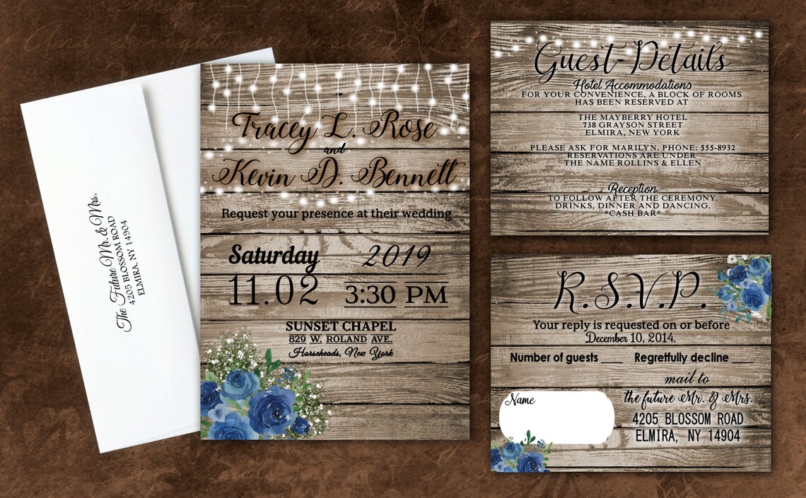 Wedding Invitations Invites Country Theme Wedding Invitations - Etsy