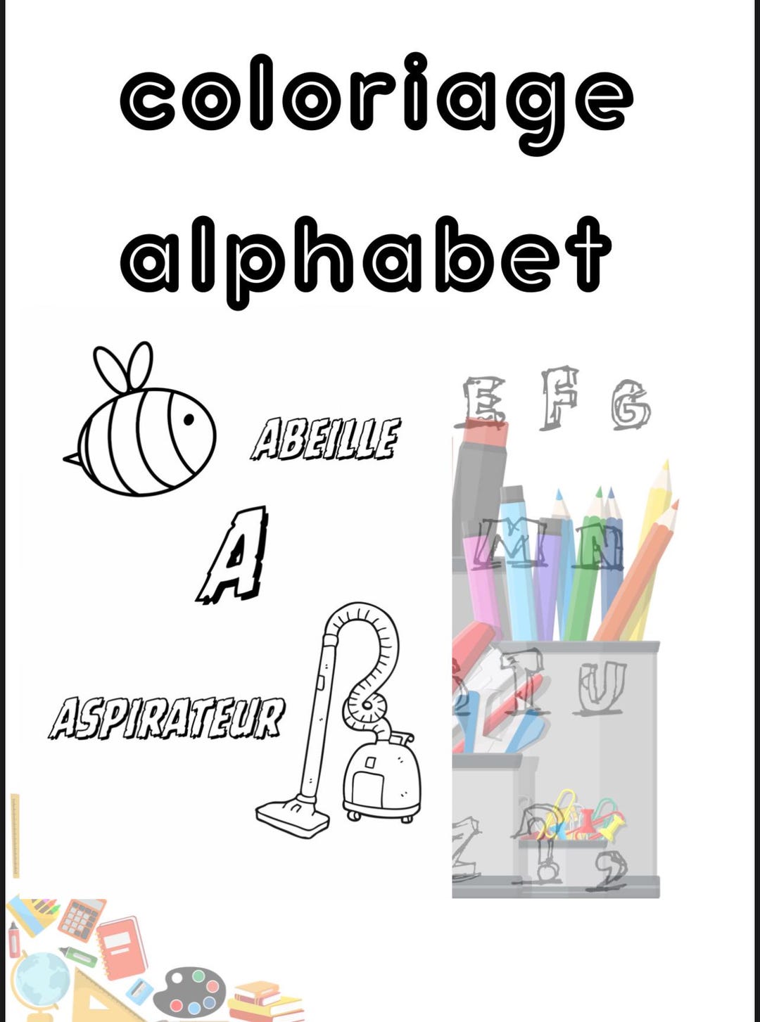 Alphabet Coloring, After-school Activity, Learning Games, Learn the ...