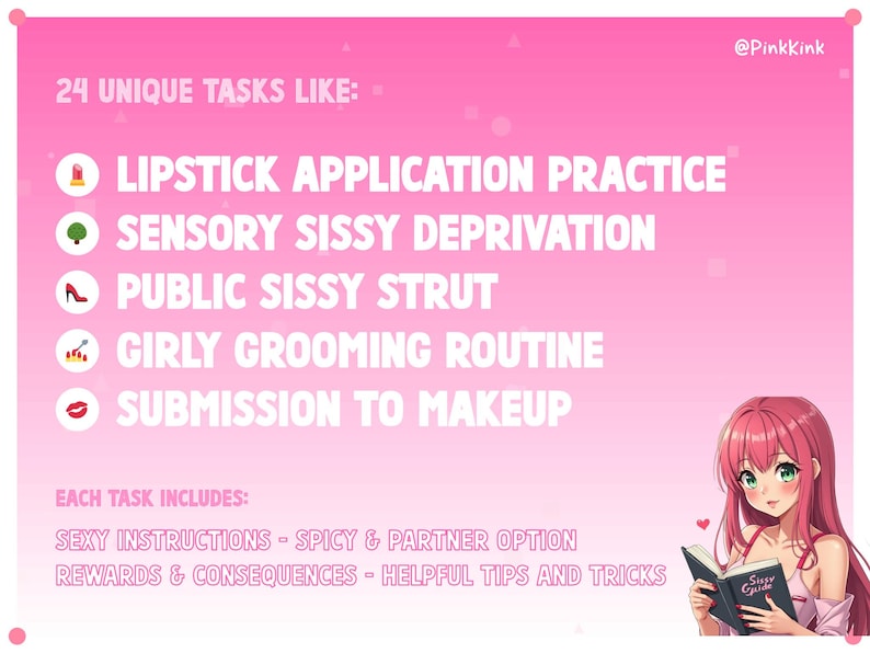 24 Self Sissification Adventures - Sissy Training, Feminization, Girlification, Femdom Tasks ...