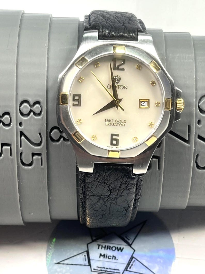 Rare Croton 18kt Gold Equator, Mother-of-pearl Dial, Diamond Markers ...