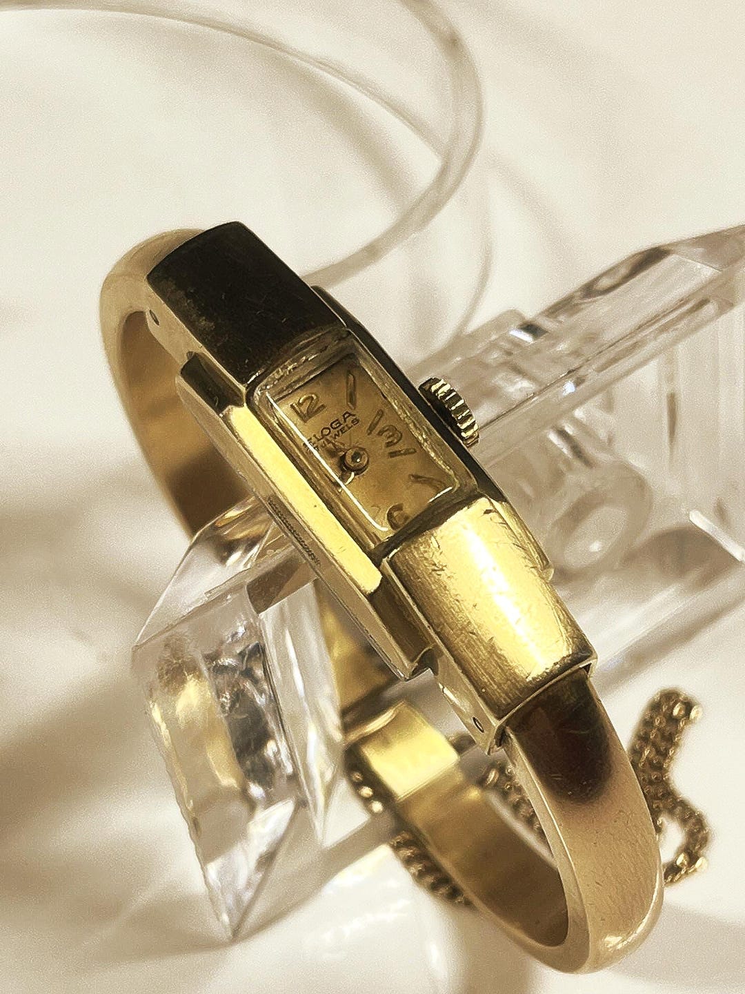 Vintage Eloga Ladies' Mechanical 17 Jewel Watch, 1950's. Gold-tone ...
