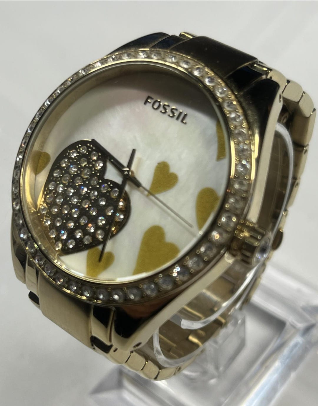 Gold Tone Fossil Women's Watch With a Mother of Pearl Dial Featuring ...
