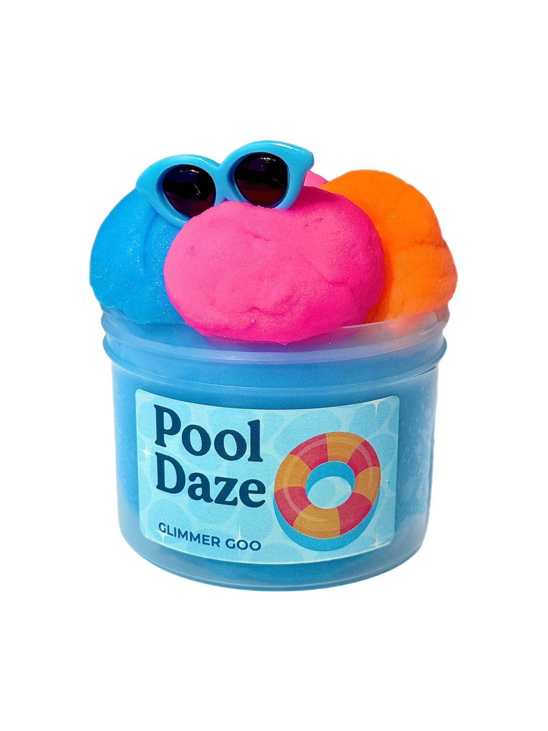 Tri-color Icee Slime: Soft Fluffy Texture, Sunglasses Charm - Etsy