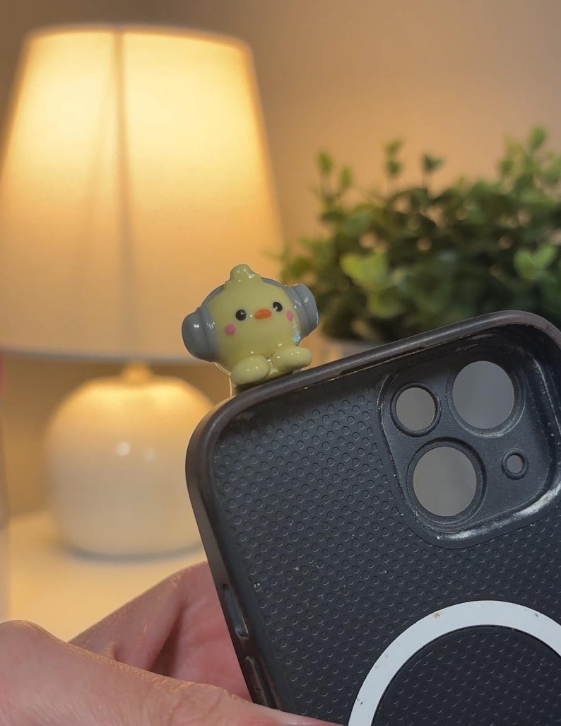 Chill Duck - Phone Hipper - Polymer Clay - Phone Charm - Etsy