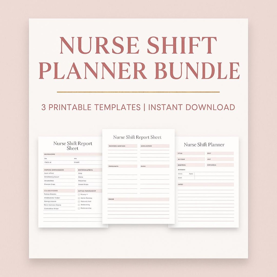 Printable Nurse Shift Report Sheet PDF Download | Nursing Report ...