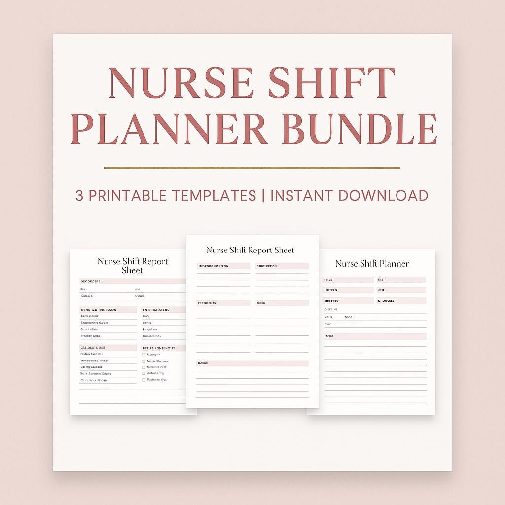 Printable Nurse Shift Report Sheet PDF Download | Nursing Report ...