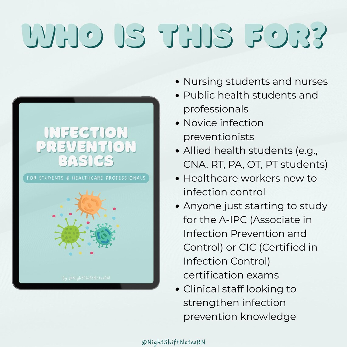 Infection Prevention and Control Basics Study Guide for Nursing and ...