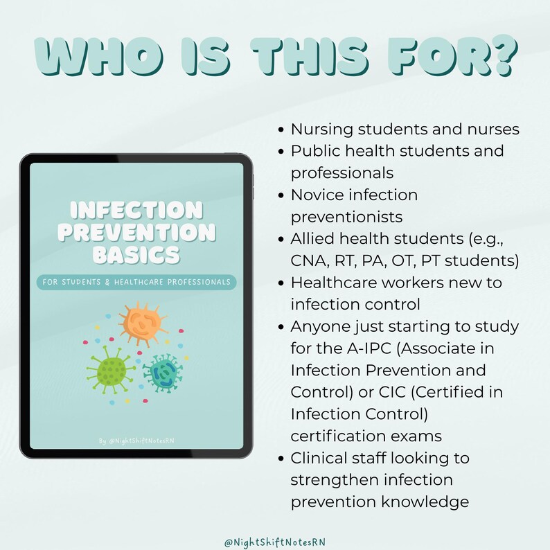 Infection Prevention and Control Basics Study Guide for Nursing and ...