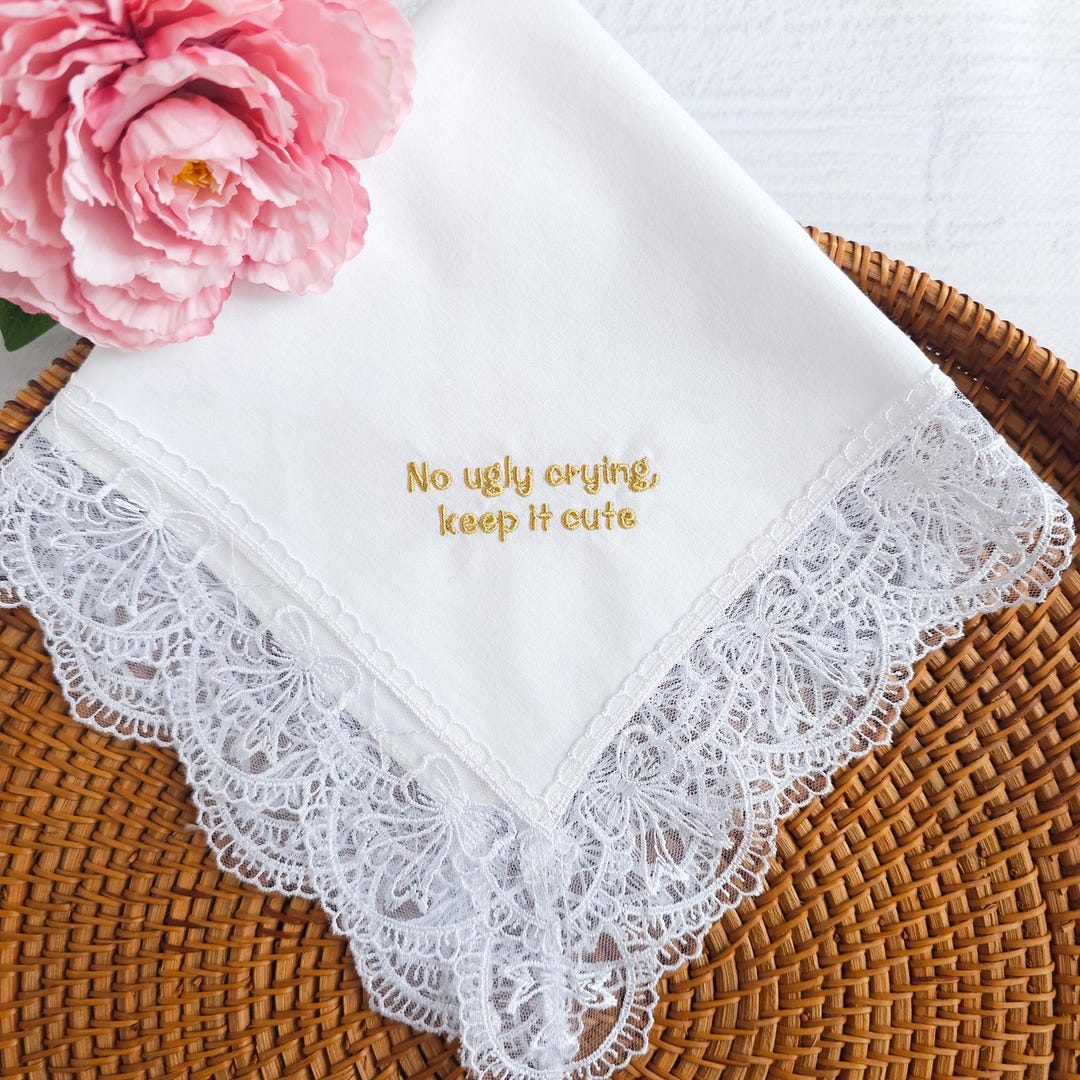 Personalized Embroidered Handkerchiefs, Custom Wedding Keepsake ...