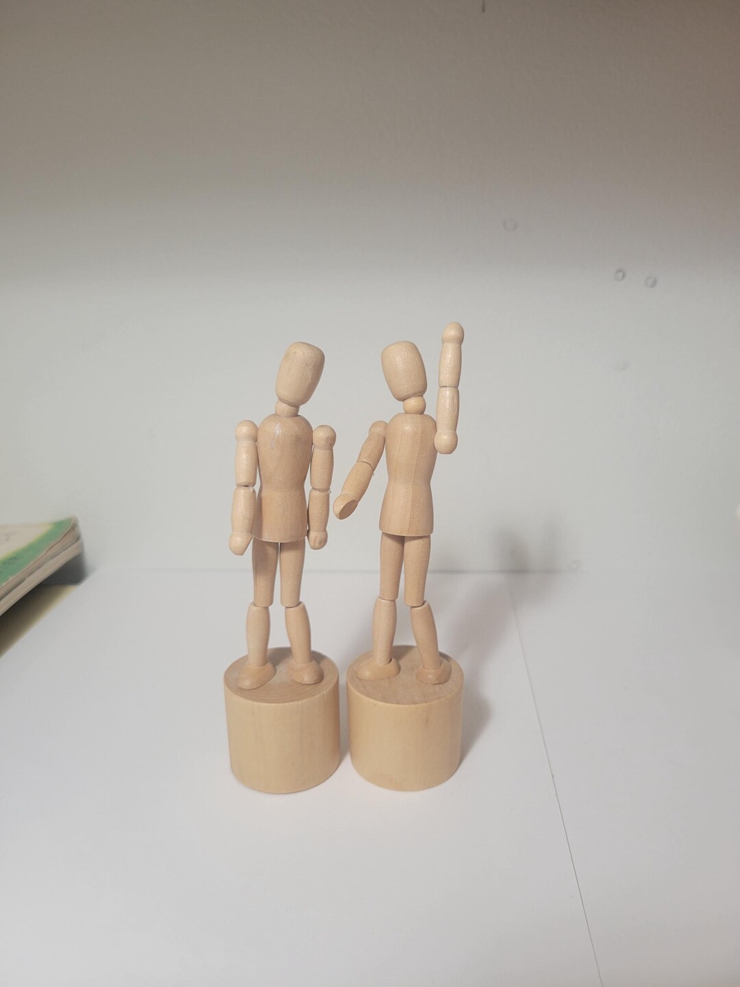 Wood 4" Artist Drawing Manikin With Base and Flexible Body - Set of 2 ...