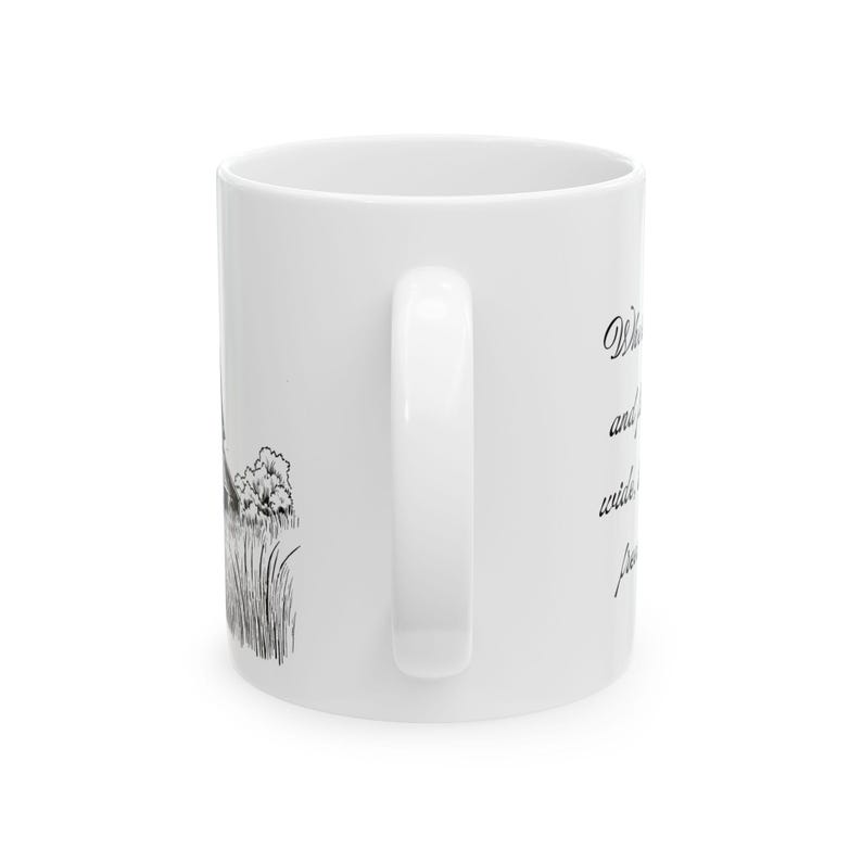 Ceramic Mug, Where Barns Lean and Fields Stretch Wide, Black and White ...