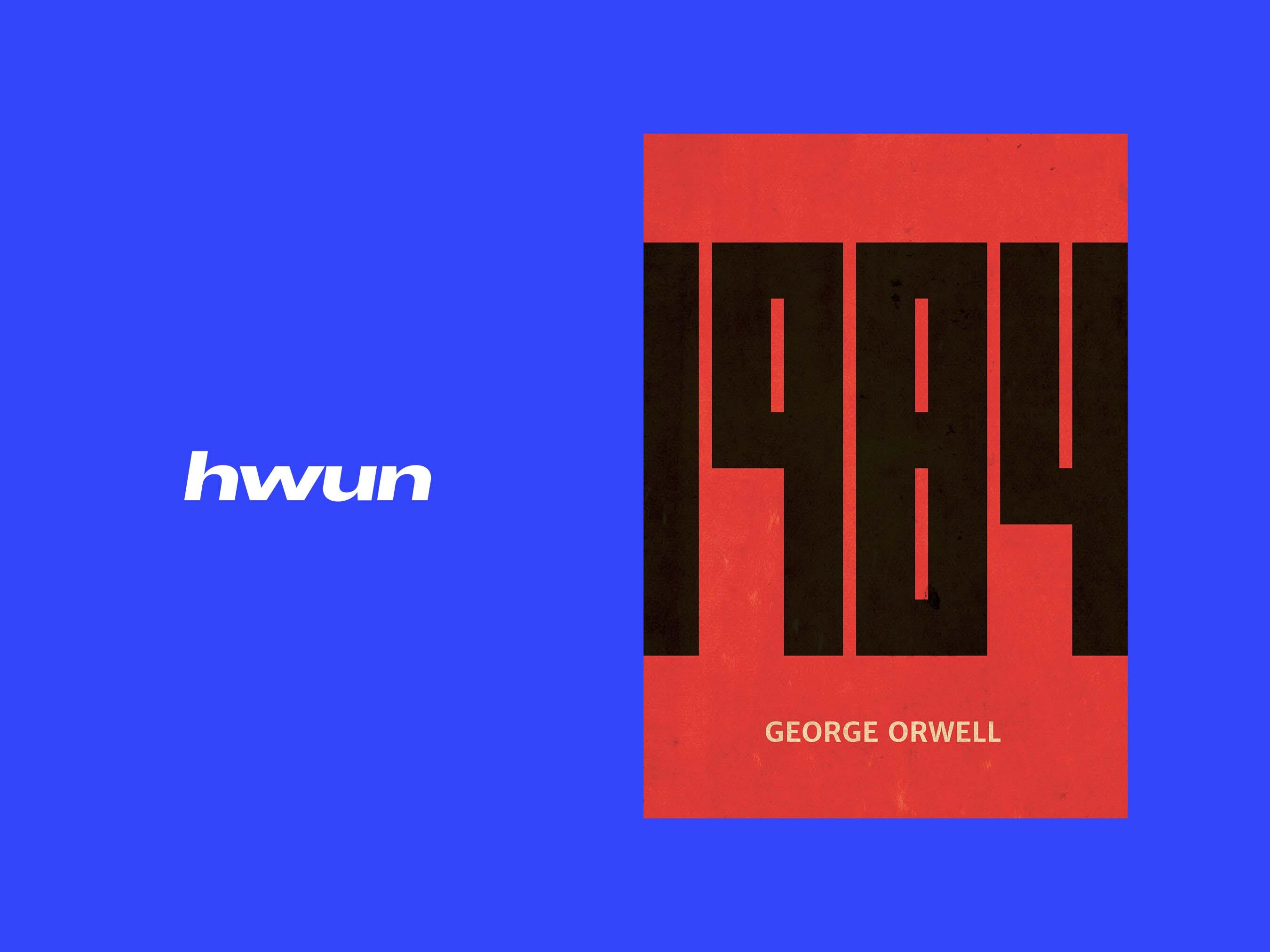 1984 George Orwell Typography Poster - Vintage Book Poster, Book Lovers ...