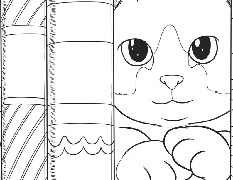 Cats! Printable Coloring Pages - Etsy