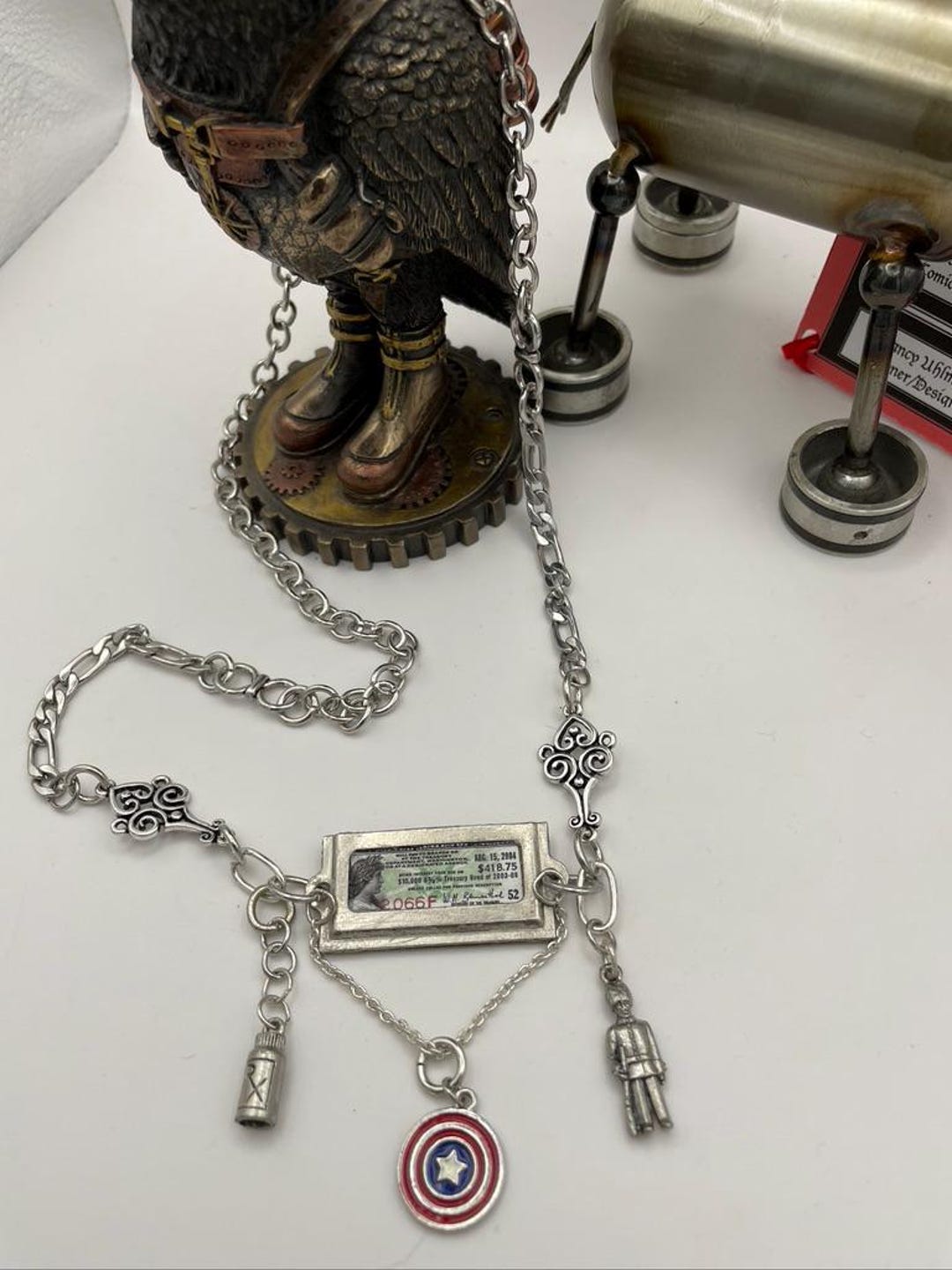 A Marvel-type Comic Steampunk, Captain America, Chains, Clock Parts ...