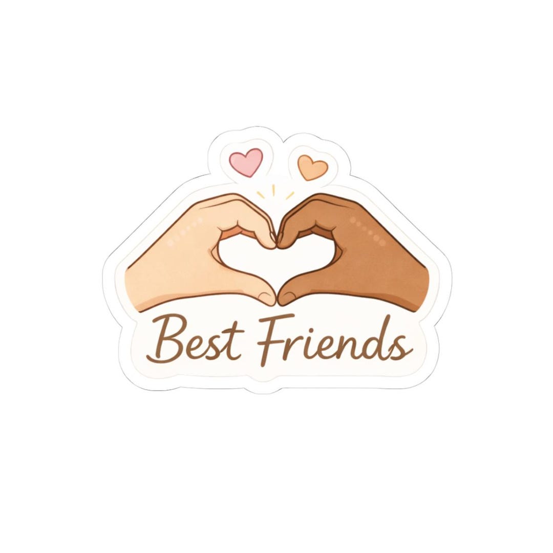 Best Friends Cute Kiss-cut Stickers | Friendship Laptop Sticker Pack - Etsy