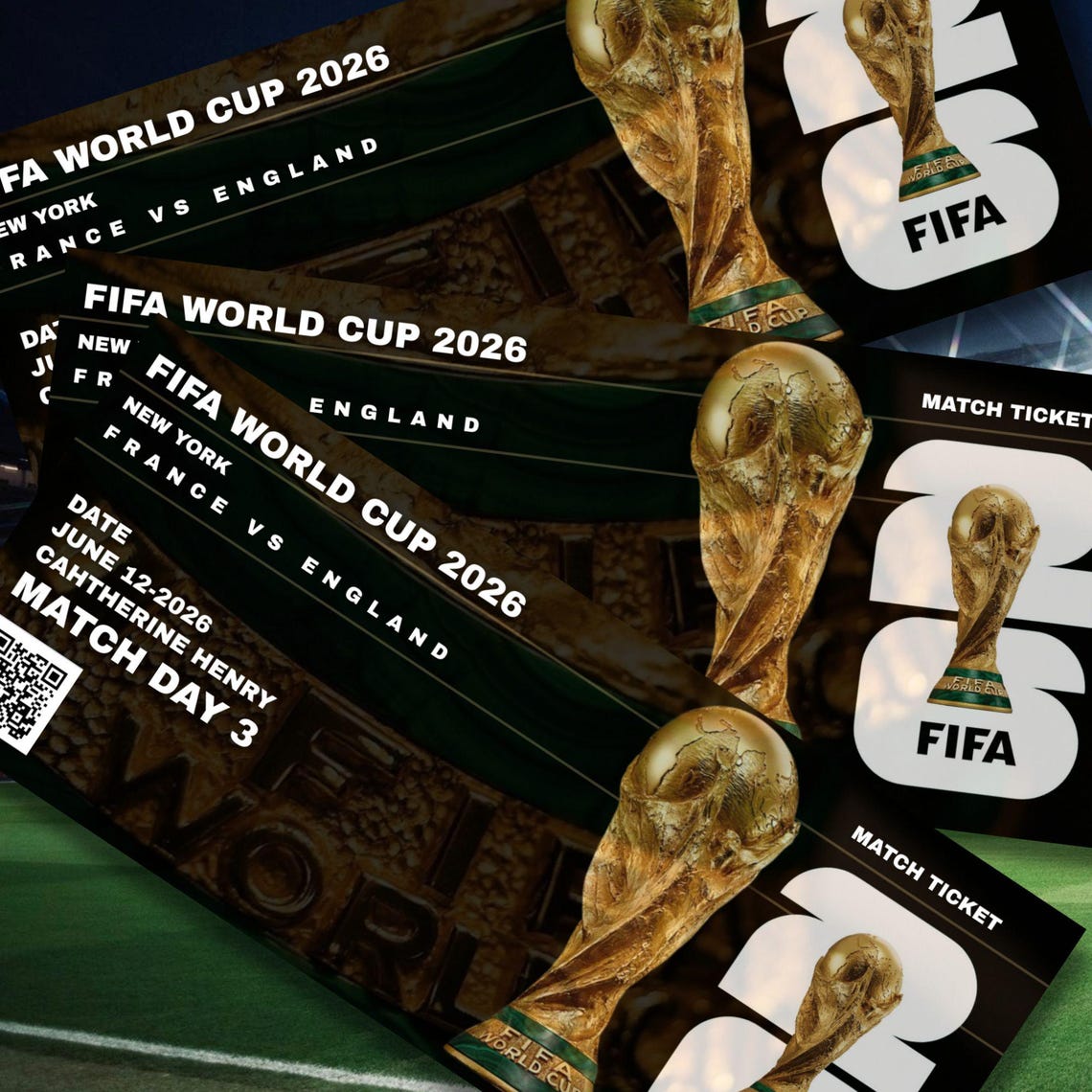 Customized World Cup 2026 Ticket | Matchday Ticket | Editable Birthday ...