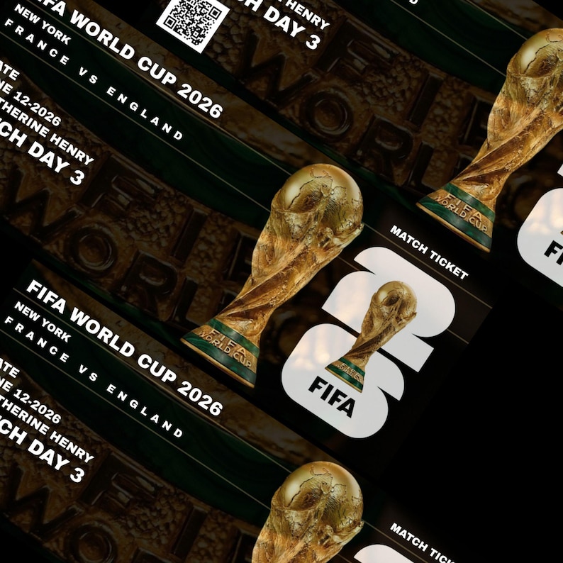 Customized World Cup 2026 Ticket | Matchday Ticket | Editable Birthday ...