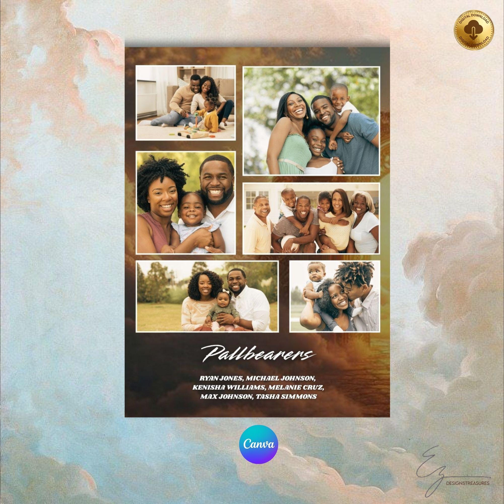Heavenly Cloud Funeral Program: 8-page Memorial Booklet (digital ...