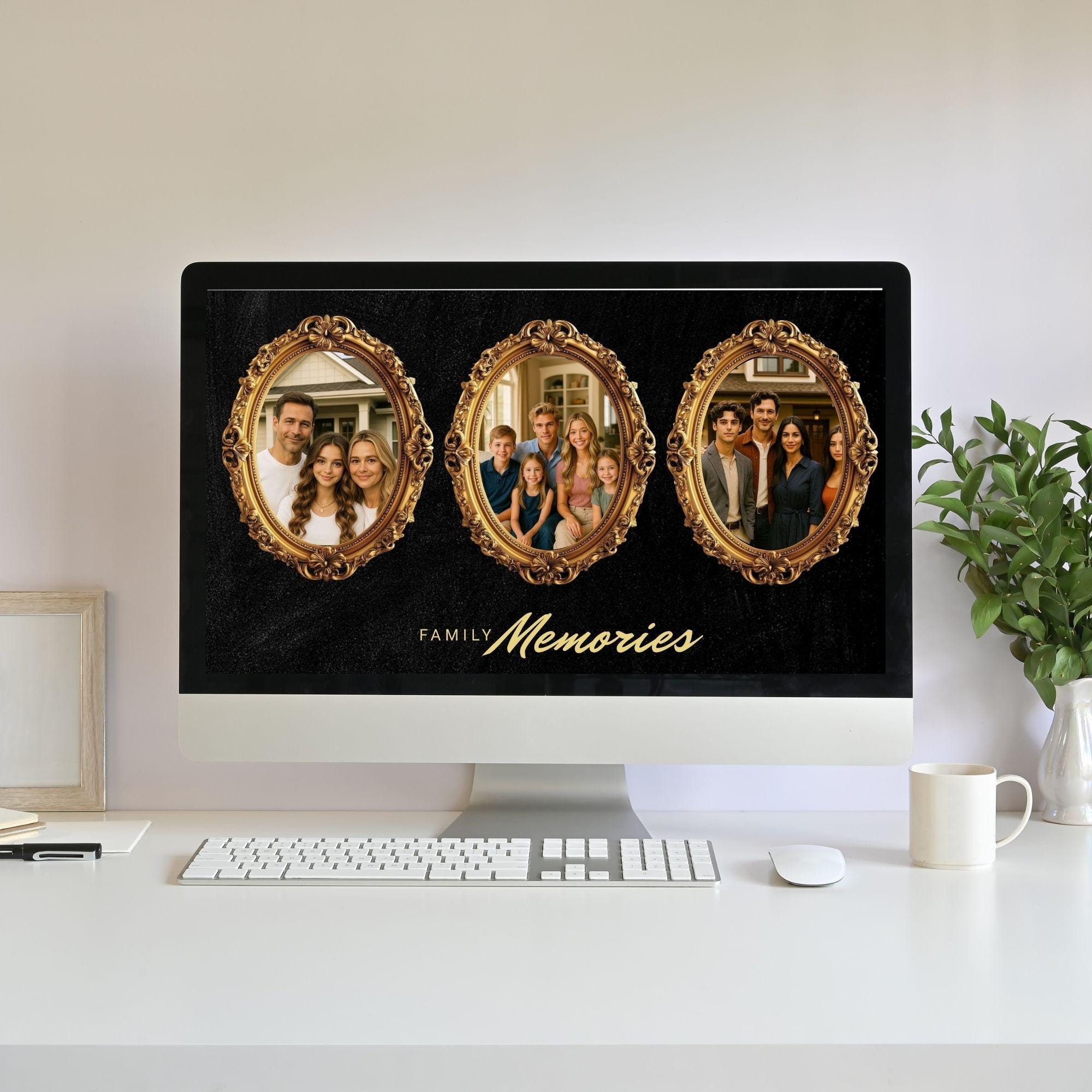 Elegant Silver Gray Funeral Slideshow Template: Memorial Photo Tribute ...