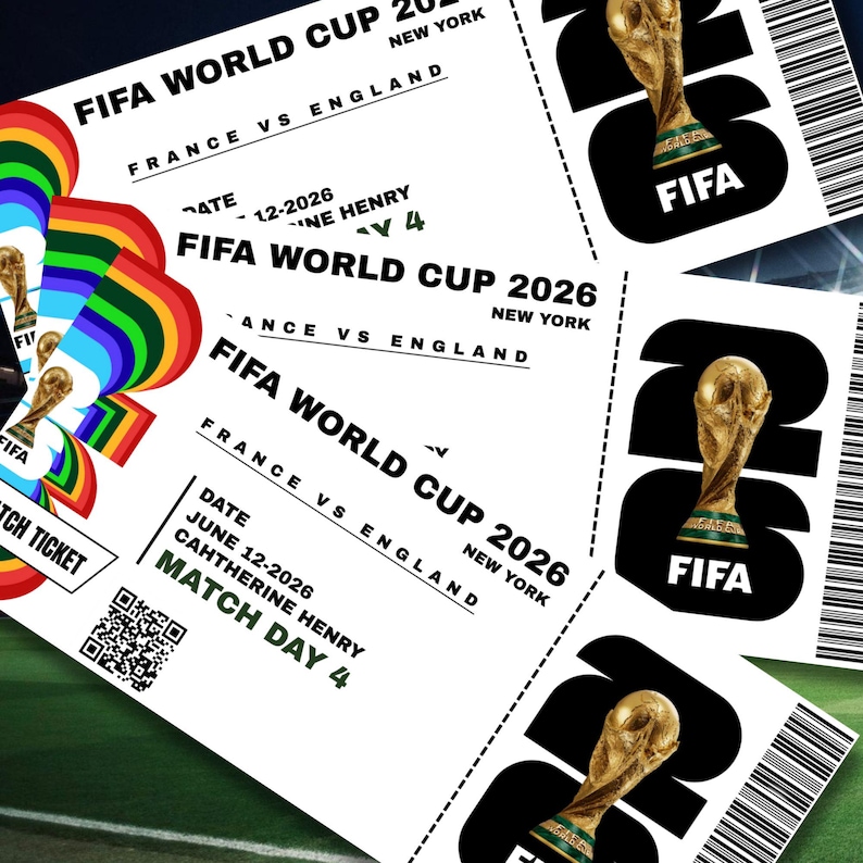Customized World Cup 2026 Ticket | Matchday Ticket | Editable Birthday ...